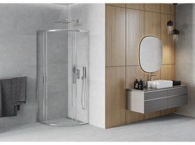 Mexen RIO - Čtvrtkruhový sprchový kout 90x90 cm, čiré sklo-chromový profil, 863-090-090-01-00
