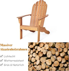 Costway Adirondack zahradní židle zahradní nábytek na terasu