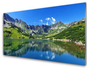 akrylový obraz Hora Jezero Krajina 140x70 cm