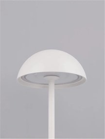 NV 9281380 Venkovní stolní lampa ROSE bílý hliník a akryl LED 1W 3000K 5V DC IP54 vypínač na těle / USB kabel - NOVA LUCE