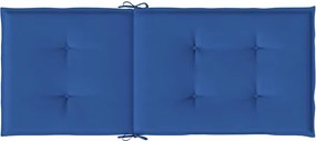 Podušky na židli vysoké opěradlo 4ks královsky modré 120x50x3cm 314117