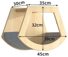 Designový a velmi kvalitní nástěnný nábytek pro kočky z masivu Varianta: Cattery 1