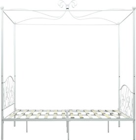 Rám postele s nebesy bílý kovový 140 x 200 cm 284471