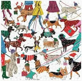 Galison Puzzle Pejsci v zimě / 500 dílků / od 8 let