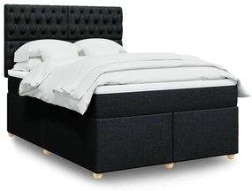 Box spring postel s matrací černá 140 x 190 cm textil 3293584