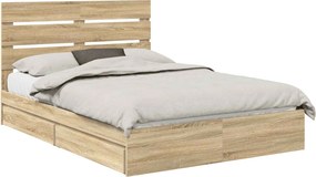 Postel s úložným prostorem se zásuvkou Sonoma dub 140 x 200 cm 3411894