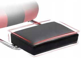 Červeno černé herní křeslo s masážním polštářem