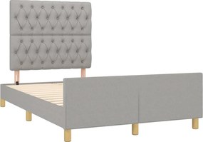 Rám postele bez matrací světle šedá 120x190 cm textil 3270534