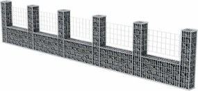 Gabionový koš ve tvaru U pozinkovaná ocel 570 x 20 x 100 cm 142547