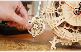 RoboTime 3D dřevěné mechanické puzzle Soví hodiny / od 14 let / 161 dí