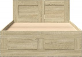Rám postele s čelem dub sonoma 75 x 190 cm kompozitní dřevo 3295620