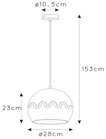 Lucide 30484/28/66 - Lustr na lanku CORENTIN 1xE27/60W/230V růžová