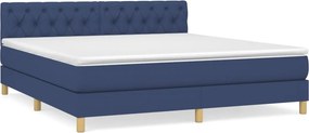 Box spring postel s matrací modrá 160x200 cm textil 3140871