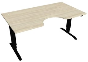 Hobis Motion Elektr. nastavitelný stůl 160x90 - HOBIS ERGO MOTION MSE 3 1600 Dekor stolové desky: akát, Barva kovové podnože: černá