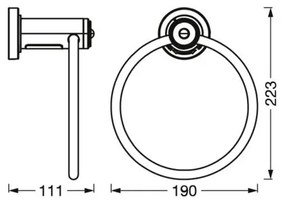 Ledvance - Držák ručníků s LED podsvícením 3xAAA IP44