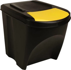Stohovatelné odpadkové koše 3 ks antracitové 75 l 316184