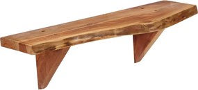 Nástěnné police 2 ks 60 x 20 x 18 cm masivní akáciové dřevo 247927