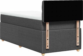 Box spring postel s matrací tmavě šedá 80 x 200 cm textil 3287291