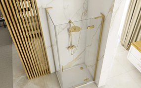 Rea Hugo, sprchová zástěna 80x200 cm, zlatá matná, REA-K6612