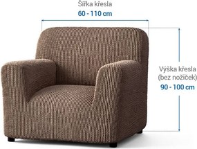 Bielastické potahy COSTINA oříšková křeslo (š. 60 - 110 cm)