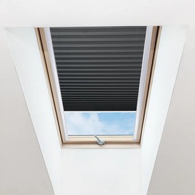 Roleta Plisé na střešní okna, Průsvitná, Antracitová, P 026 , 20 x 70 cm