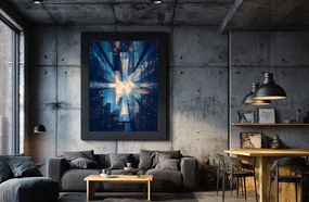 Městský horizont - obraz - Pohled mezi mrakodrapy k nebi 18 - A4 – 210 × 297 mm - 159 Kč