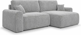 Rozkládací oboustranná sedací souprava do L NORDEN TILIA 250x140 cm, světle šedá