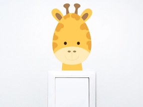 Nalepte.cz Barevná žirafa na vypínač 20 x 33 cm