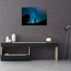Skleněný obraz - Setkání pod hvězdami (70x50 cm)