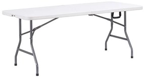 TENTino Skládací stůl 152x76 cm PŮLENÝ, bílý, STL152P