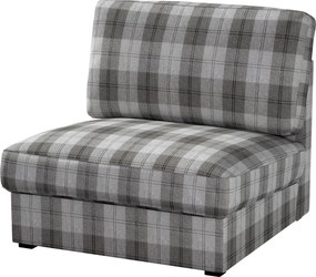 Potah na neskládací křeslo IKEA Kivik barva šedá látka pletený vzor, vzorované