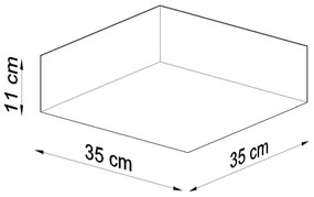 Stropní svítidlo HORUS 35 černé