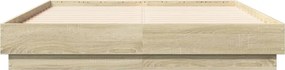 Rám postele s LED osvětlením dub sonoma 120 x 190 cm 3209823