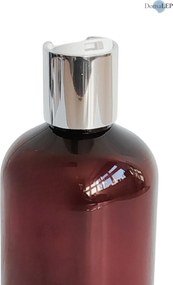 Dávkovač na mýdlo 300 ml hnědý s bílo-stříbrným DISC TOP BELA