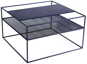 OnaDnes -20% Nordic Design Černý kovový konferenční stolek Trixom 80 x 80 cm