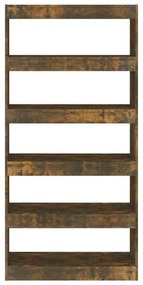 Petromila Knihovna/dělicí stěna kouřový dub 80x30x166 cm kompozitní dřevo