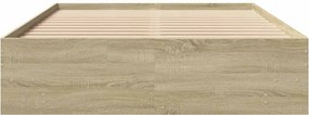 Rám postele bez matrace dub sonoma 120x190 cm kompozitní dřevo 3295697