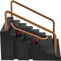 TEDDIES Prstový skateboard se schůdky a zábradlím / Hračka na prsty /