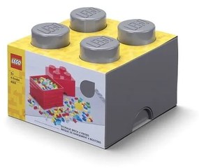 Dětský tmavě šedý úložný box LEGO® Square