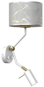 Milagro Nástěnná lampička SENSO 1xE27/40W/230V + 1xGU10/MR11/7W bílá MI1423