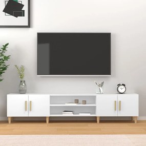 TV skříňka bílá 180 x 31,5 x 40 cm kompozitní dřevo