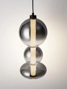 LED stmívatelné černé-šedé moderní svítidlo Bally