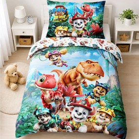 Bavlněné ložní povlečení Tlapková patrola: Dinosauří film - Paw Patrol - 100% bavlna renforcé - 70x90 cm + 140x200 cm