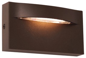 Venkovní nástěnné svítidlo LED Vita, rezavě hnědá, 13,7 x 7,5 cm