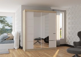 ADRK Furniture Posuvná skříň s zrcadlem TRAVES 180 ADRK-SW-TRA-SW-180