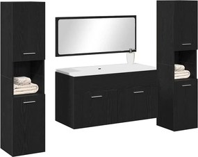Sada koupelnového nábytku 4 ks Černý dub 90 x 38,5 x 46 cm 3334325