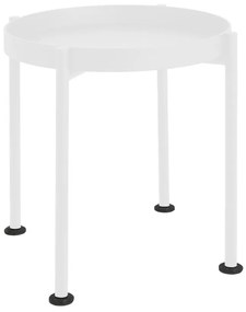 OnaDnes -20% Nordic Design Bílý kovový odkládací stolek Nollan 40 cm II.