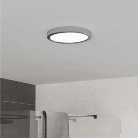Eglo 901763 - LED Koup. strop. svít. FUEVA LED/11,5W/230V pr.21,1cm IP44 chrom