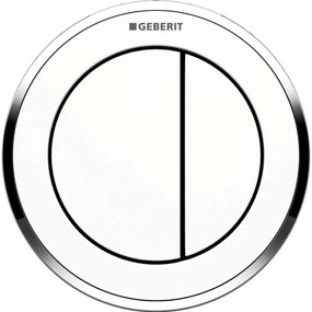 Geberit - Oddálené ovládání typ 10, pneumatické, pro 2 množství splachování, bílá/lesklý chrom 116.055.KJ.1