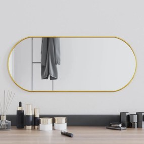 vidaXL Nástěnné zrcadlo zlaté 70x30 cm oválné